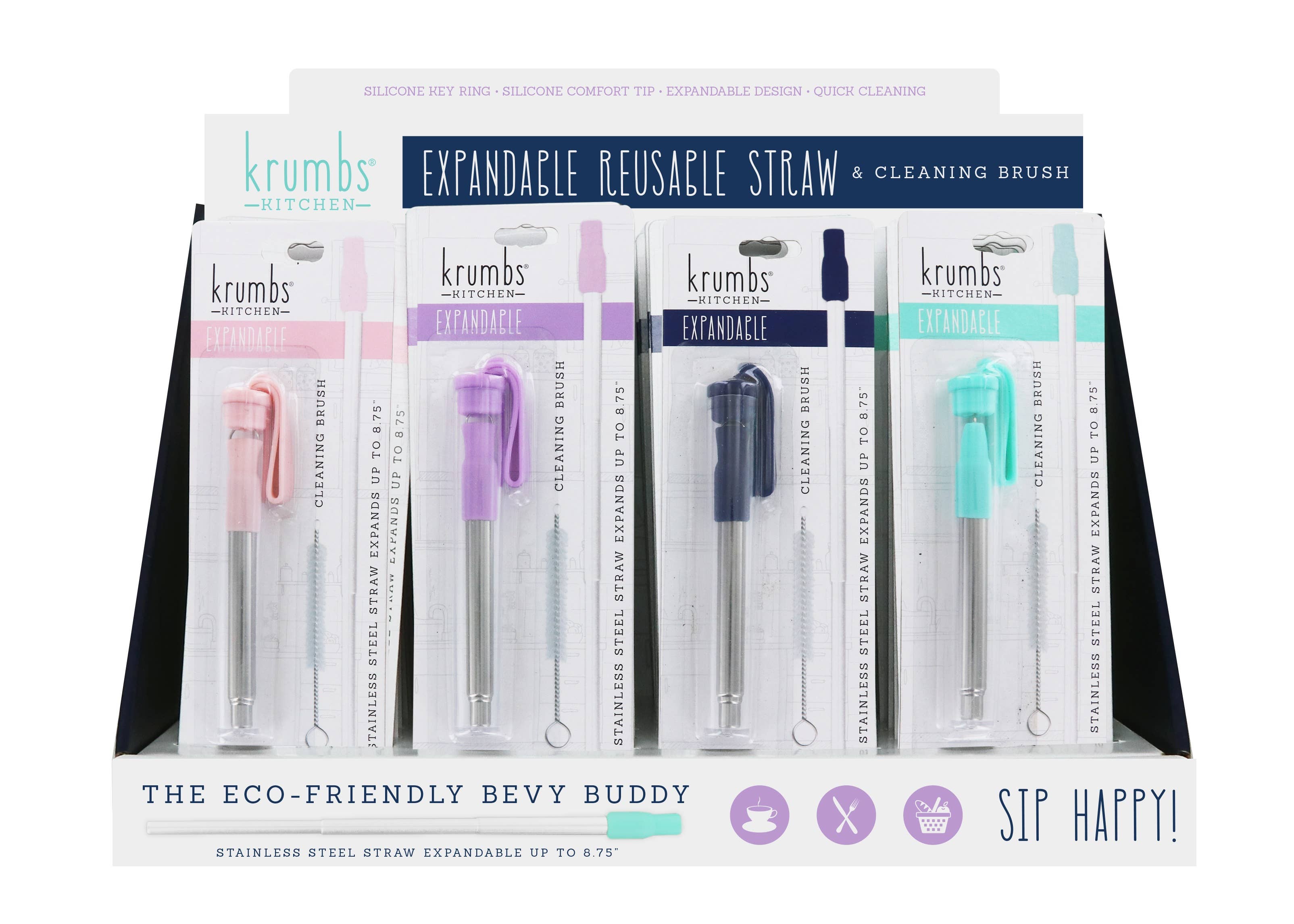 Krumbs Kitchen Expandable Steel Straw – Local Lather Refillery & Soap Shop